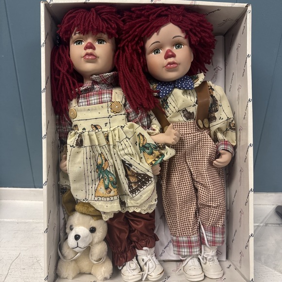 Toys | Vtg Duck House Heirloom Dolls Raggedy Daniel Rag Daisy ...